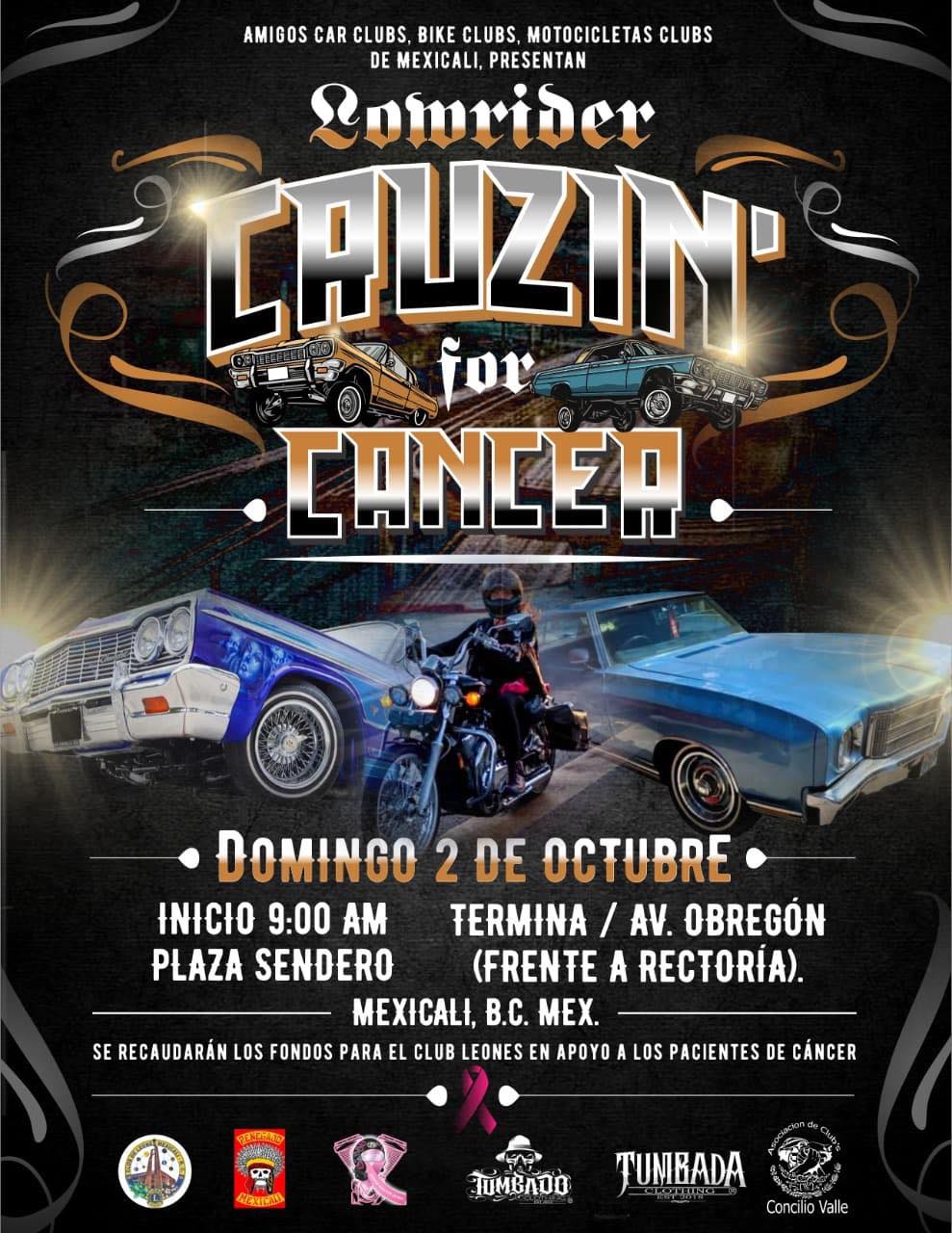 Invitan a Evento Lowrider contra el Cáncer en Mexicali