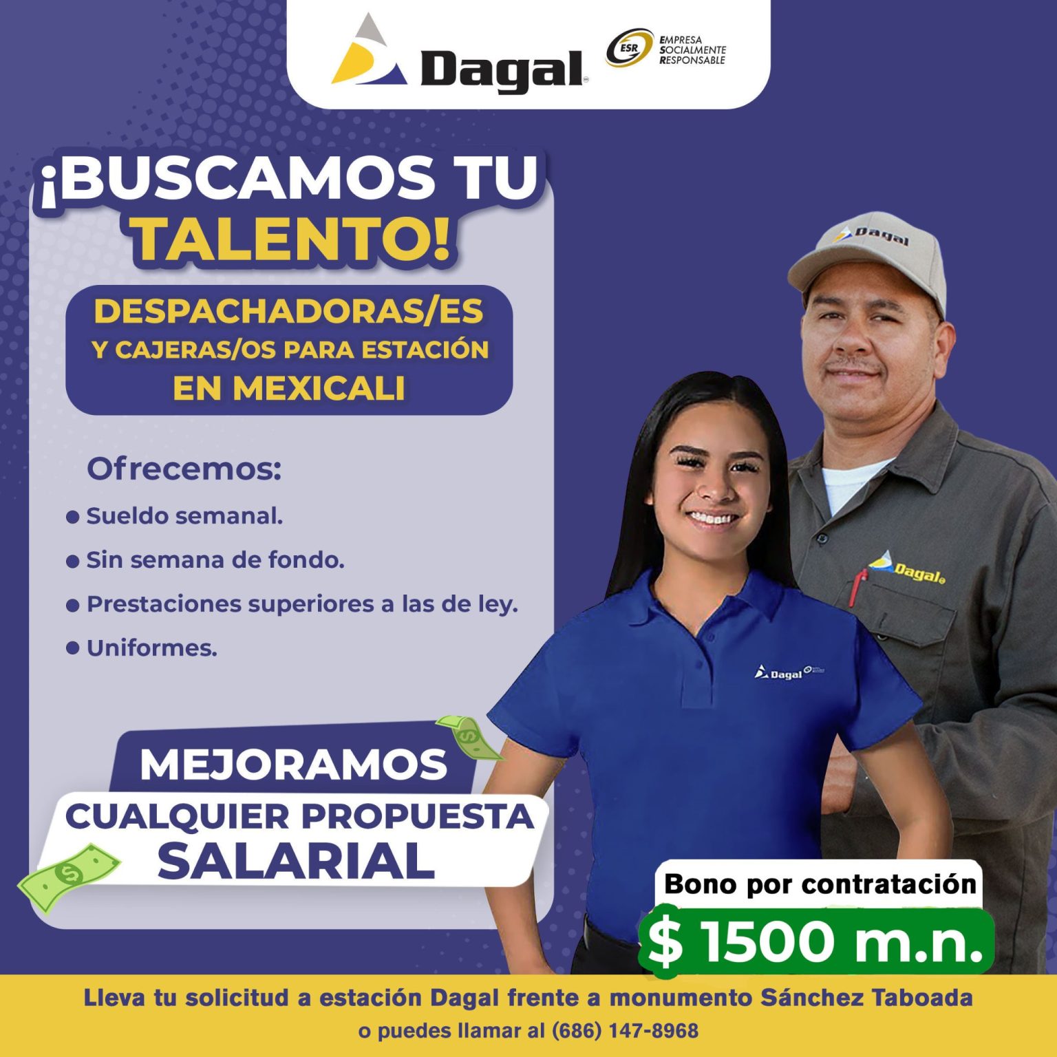 Dagal Está Ofertando Empleos en Mexicali